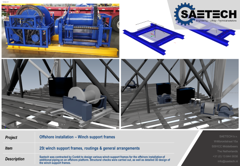 1932-01 - Offshore 25t winch frames - Saetech