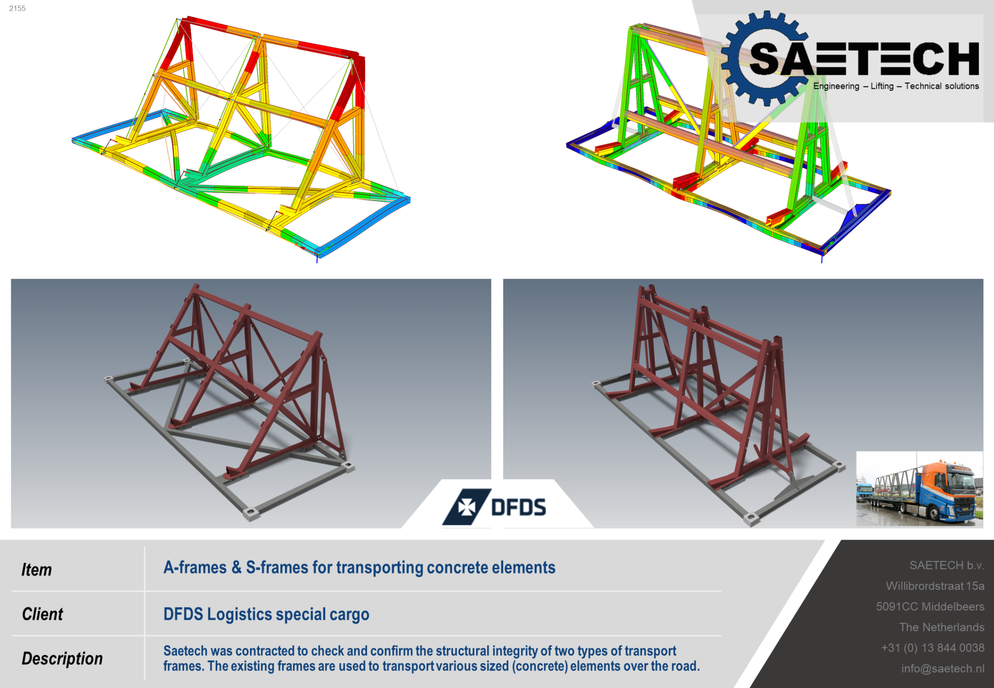 2155 Transport frame engineering DFDS - Saetech